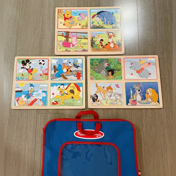 Melissa And Doug Toys Melissa Doug Disney Classics Wooden Puzzles With Carry Case Poshmark